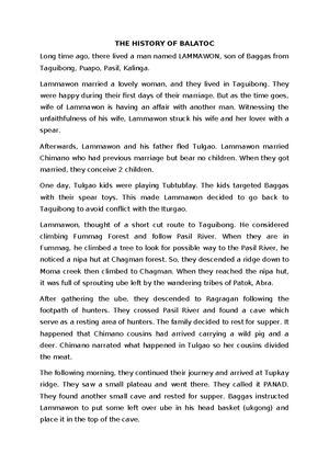 Barangay history - BARLIG Barlig is one of the 10 Municipalities in the ...