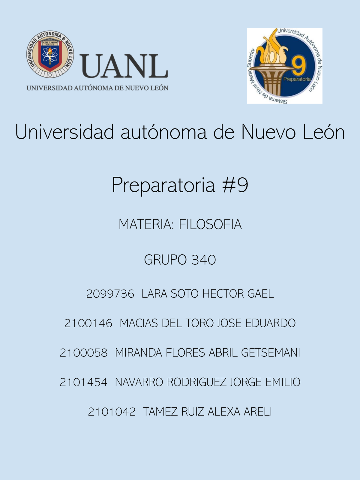 FILO E2 Nexus Equipo 1 - hola - Universidad autónoma de Nuevo León Preparatoria MATERIA ...