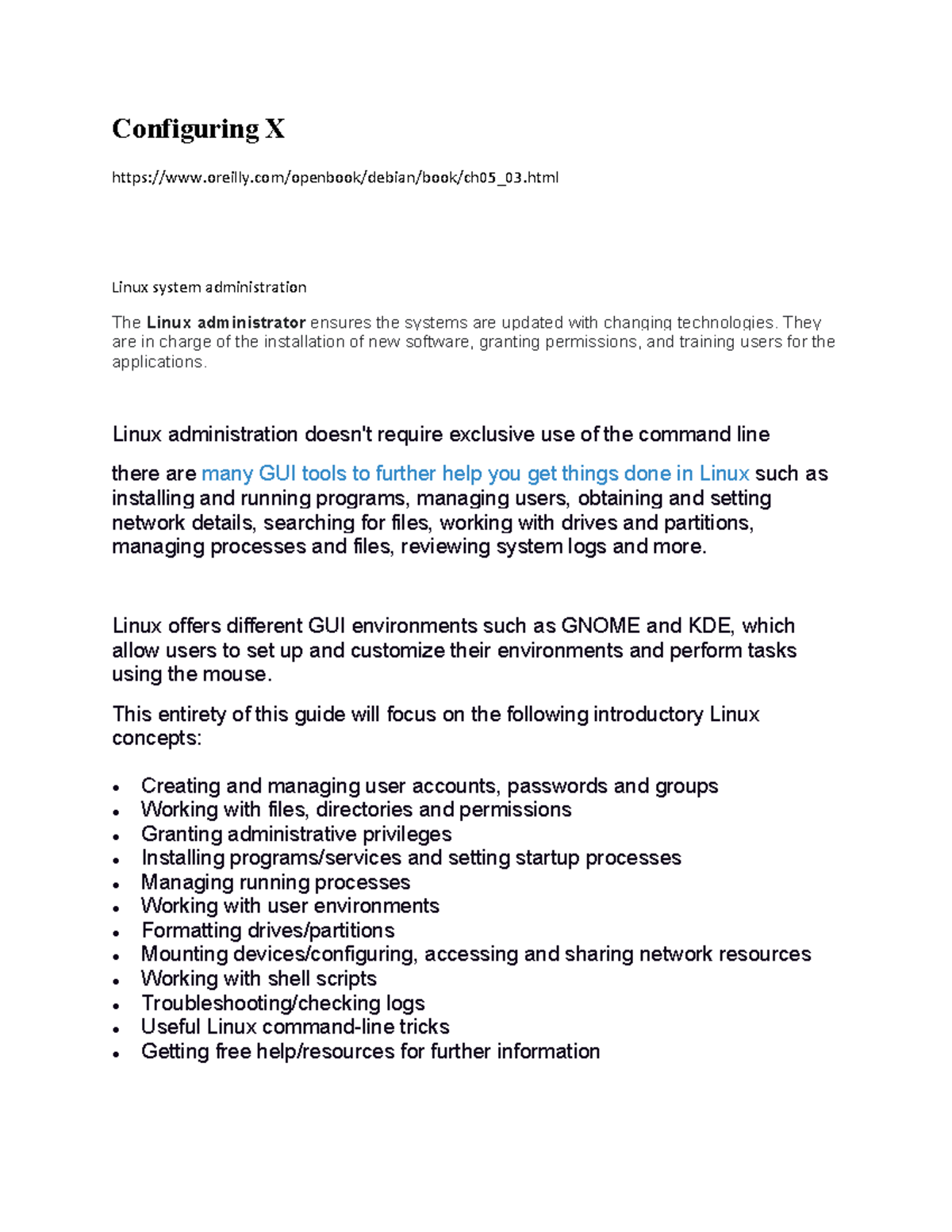 Configuring X - Configuring X oreilly/openbook/debian/book/ch05_03.html Linux system ...