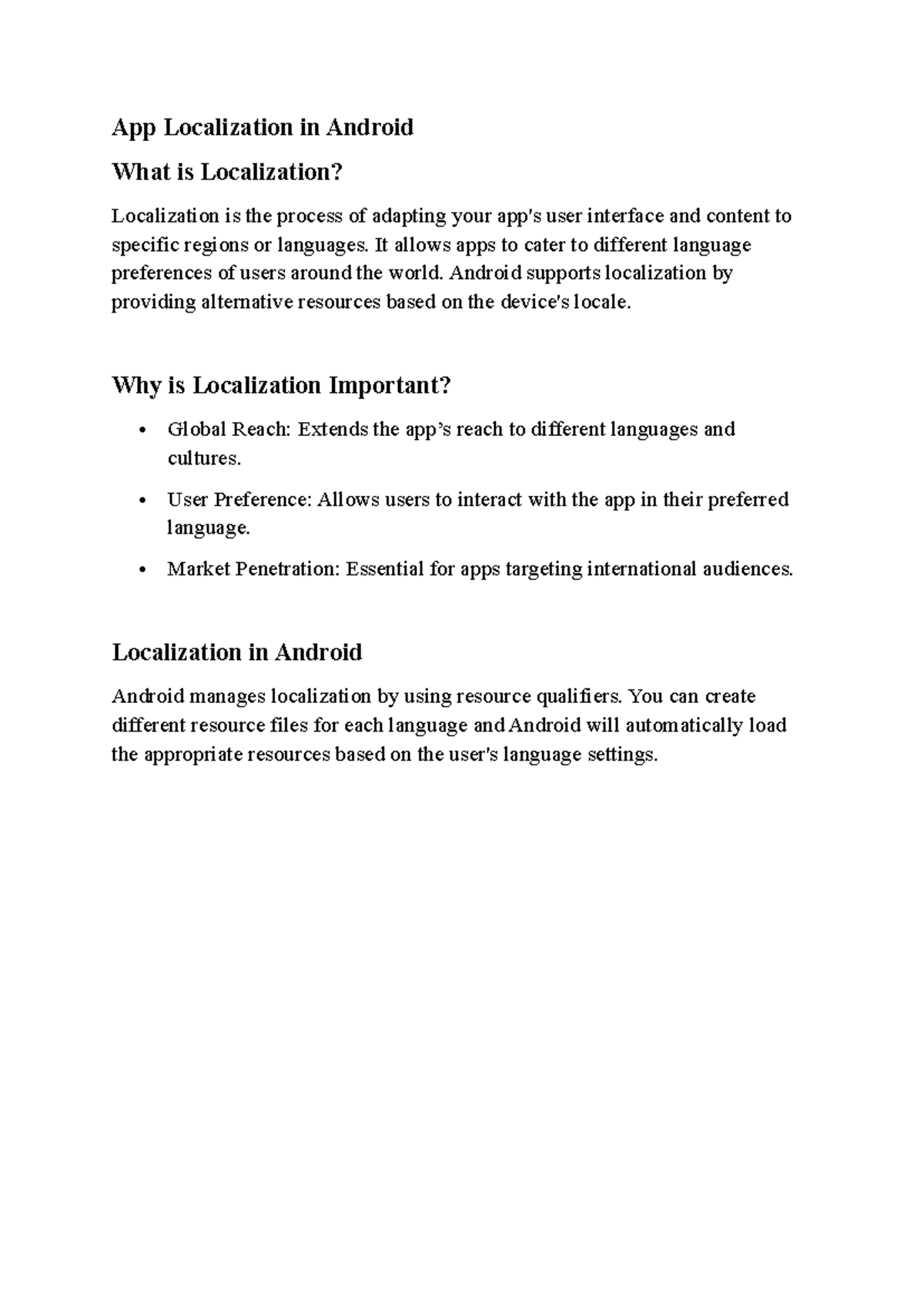 App Localization in Android - It allows apps to cater to different ...