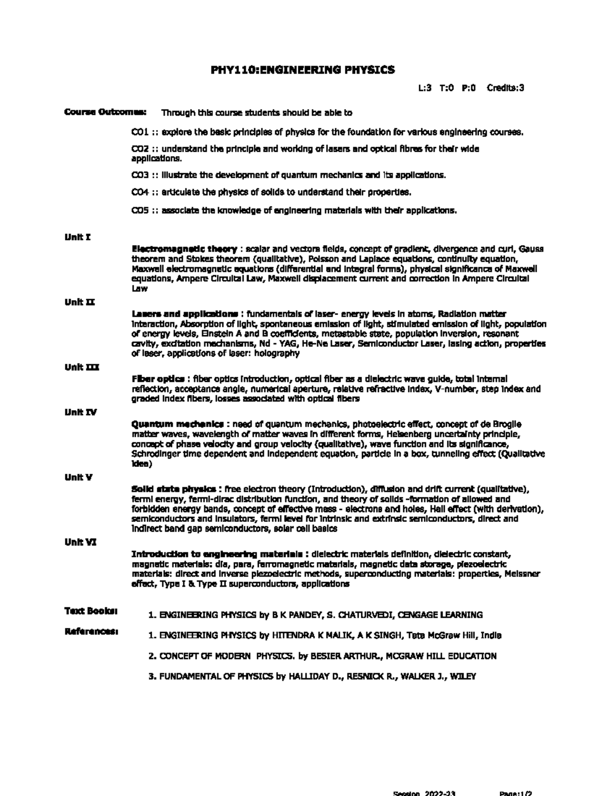 PHY110 - Practical physics - Studocu