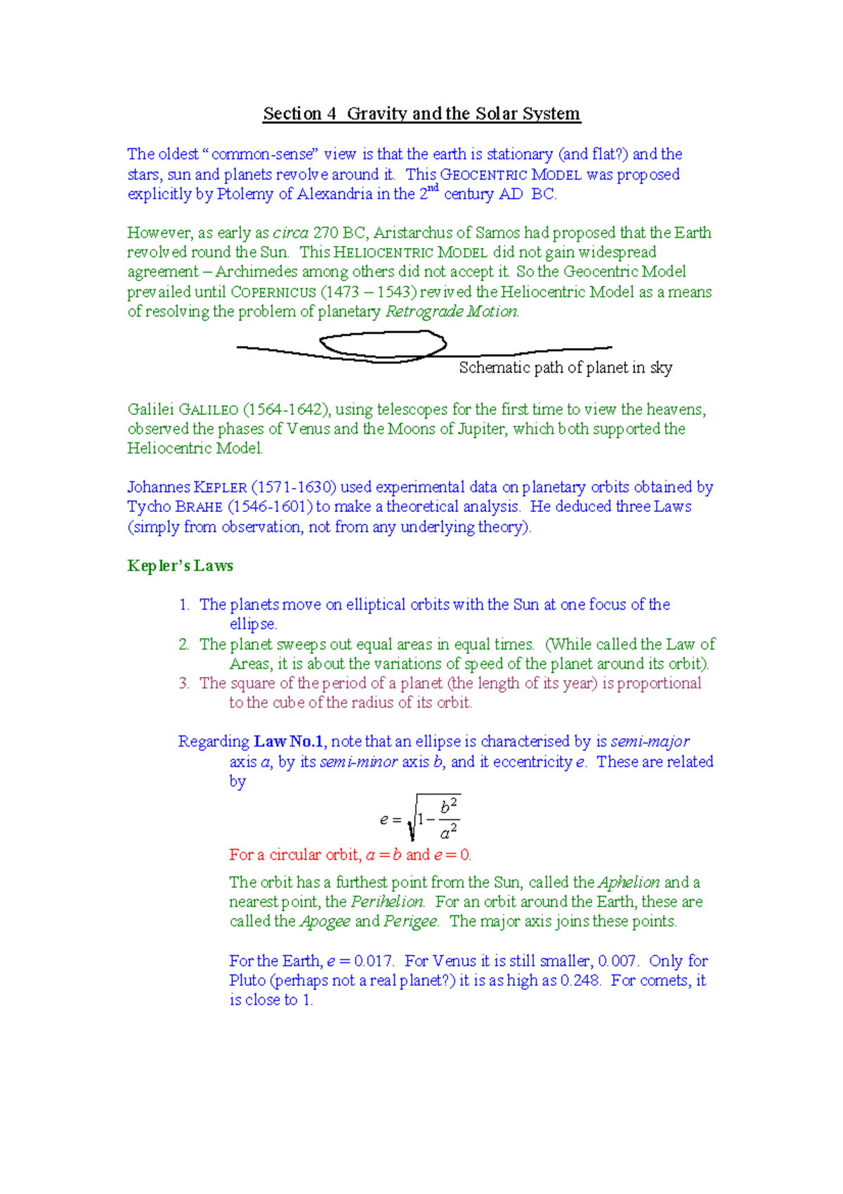 Gravity - Newton to Einstein - Section 4 Gravity and the Solar System ...
