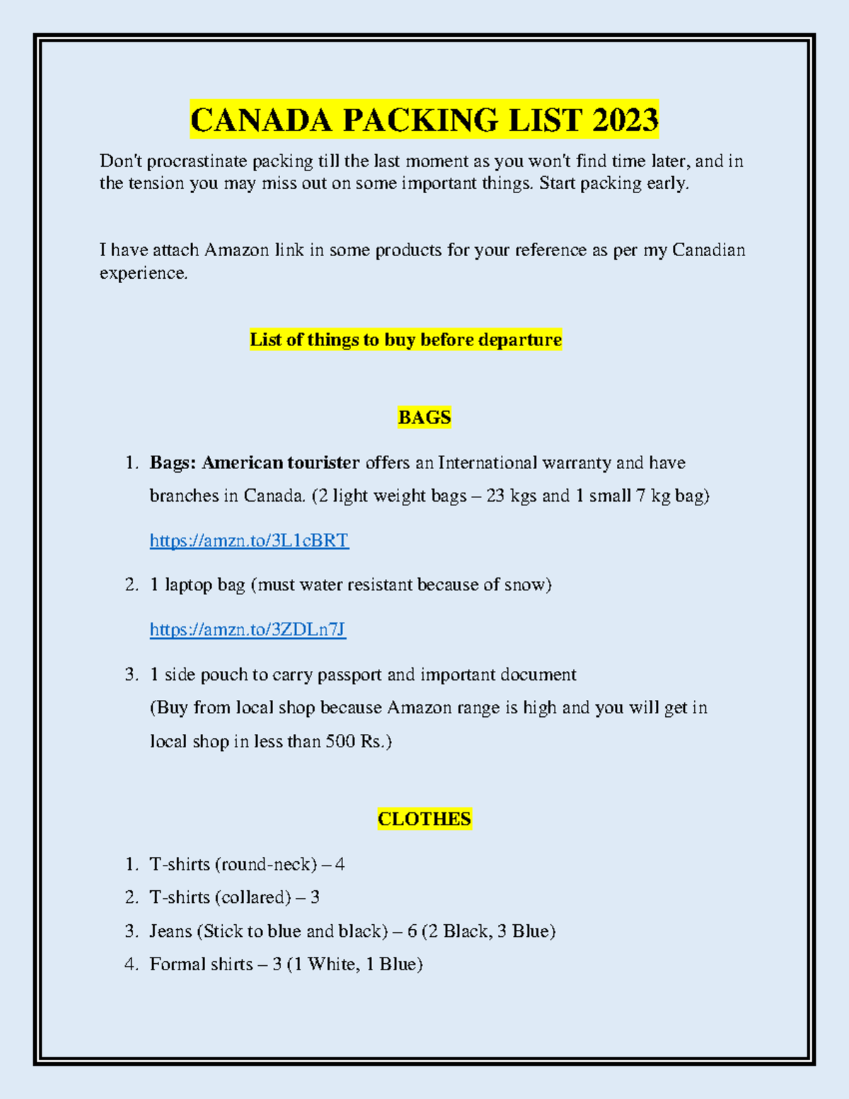 Best packing list for Canada 2023 - CANADA PACKING LIST 2023 Don't ...