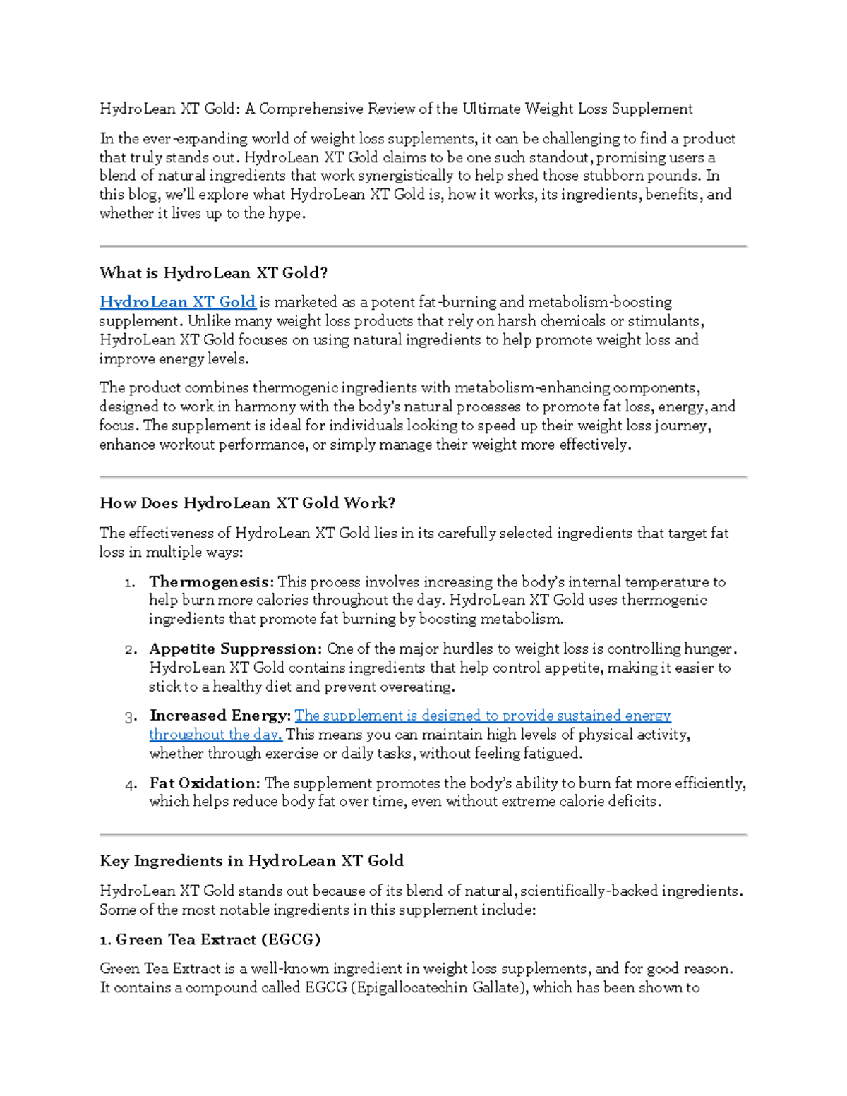 Hydro Lean XT Gold h - https://www.facebook.com/cyberheater ...