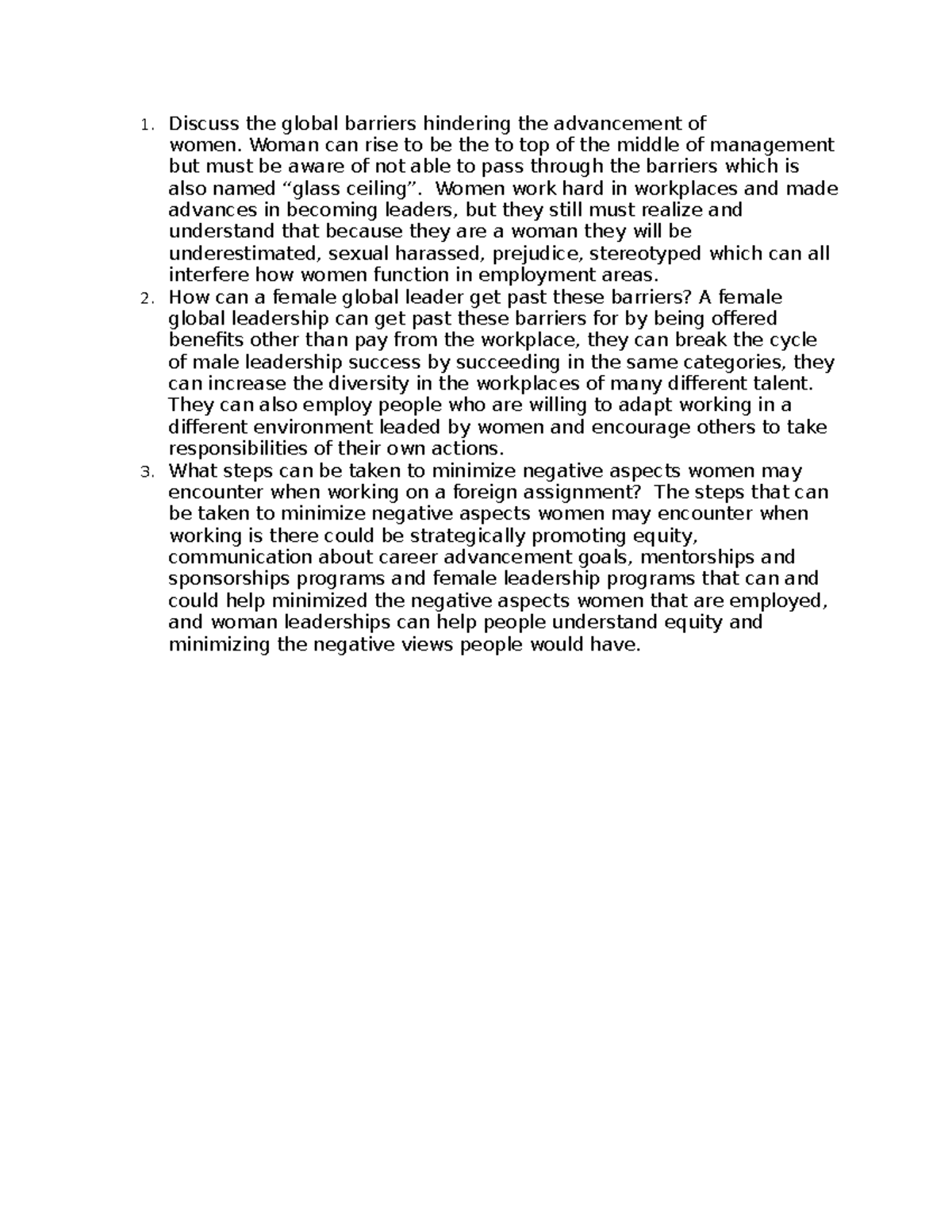 Module 3 discussion Board - Discuss the global barriers hindering the ... Module 3 discussion Board - Discuss the global barriers hindering the ...