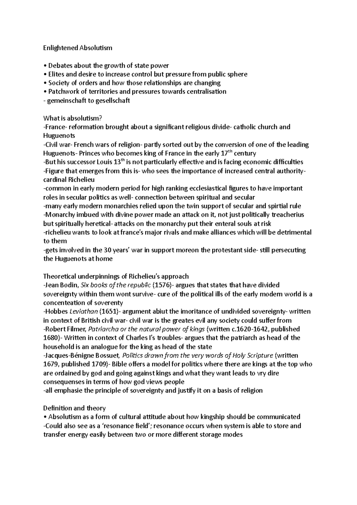 Enlightened Absolutism lecture - Enlightened Absolutism Debates about ...