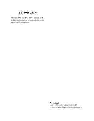 Lab Report 4 - Electronic Circuits II (EE100B) Lab 4 Feedback with Operational Amplifiers ...