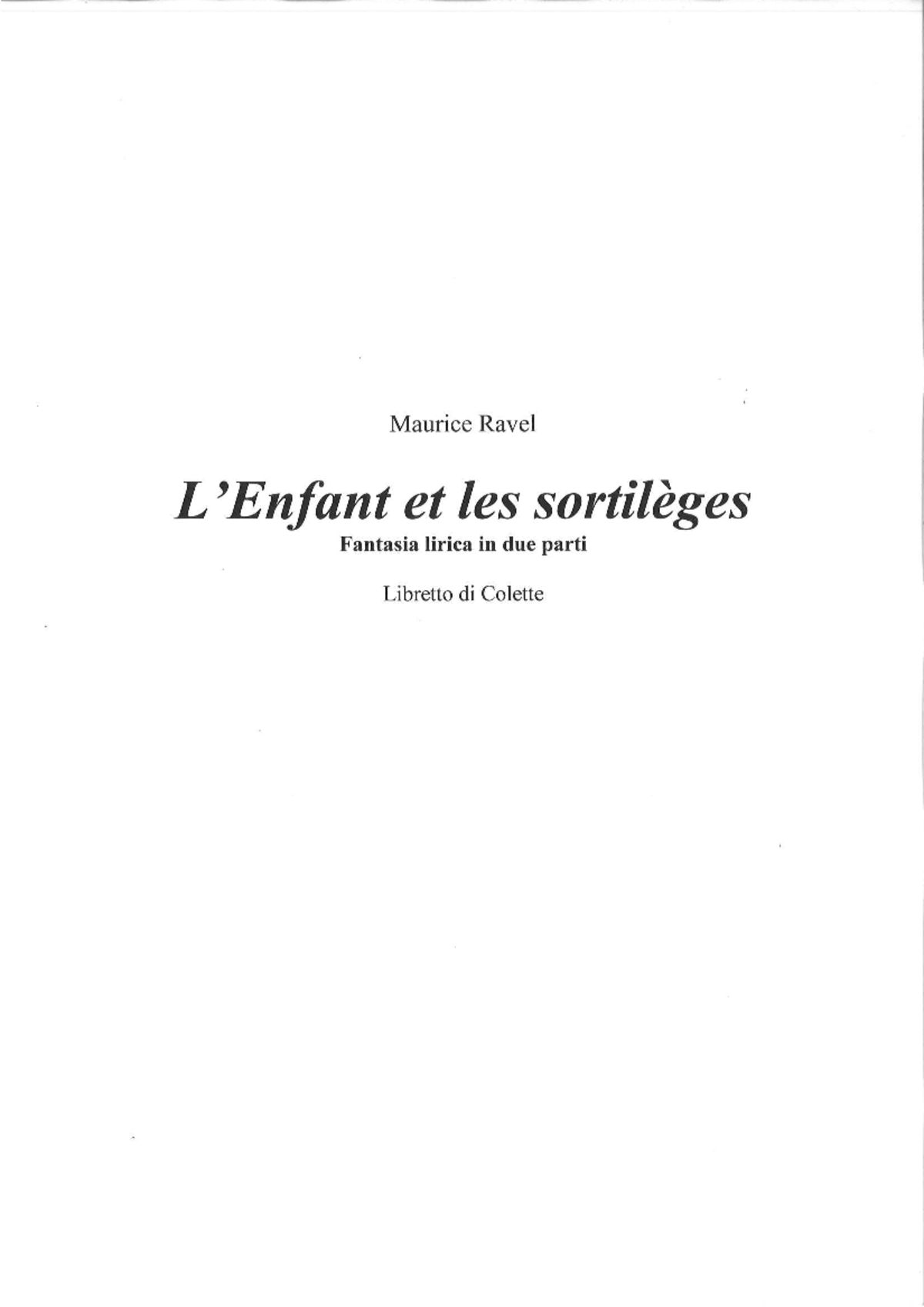 Ravel (Il fanciullo e i sortilegi 1) - Storia della musica moderna e ...