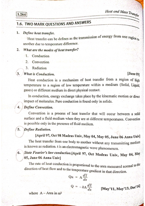 HMT Unit-5 2marks - NOTES - Machine learning techniques - Studocu