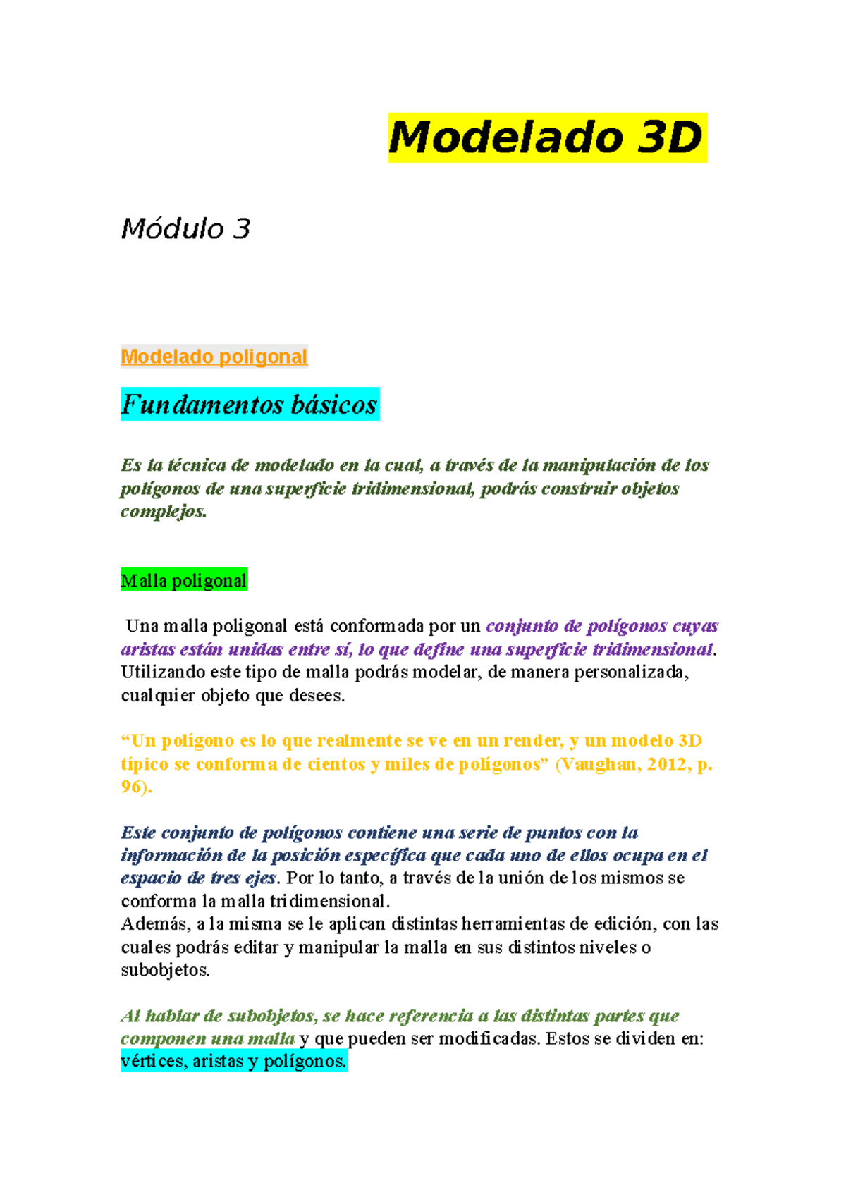Módulo 3 y 4 - Modelado 3D modulo 3 y 4 - Modelado 3D Módulo 3 Modelado ...