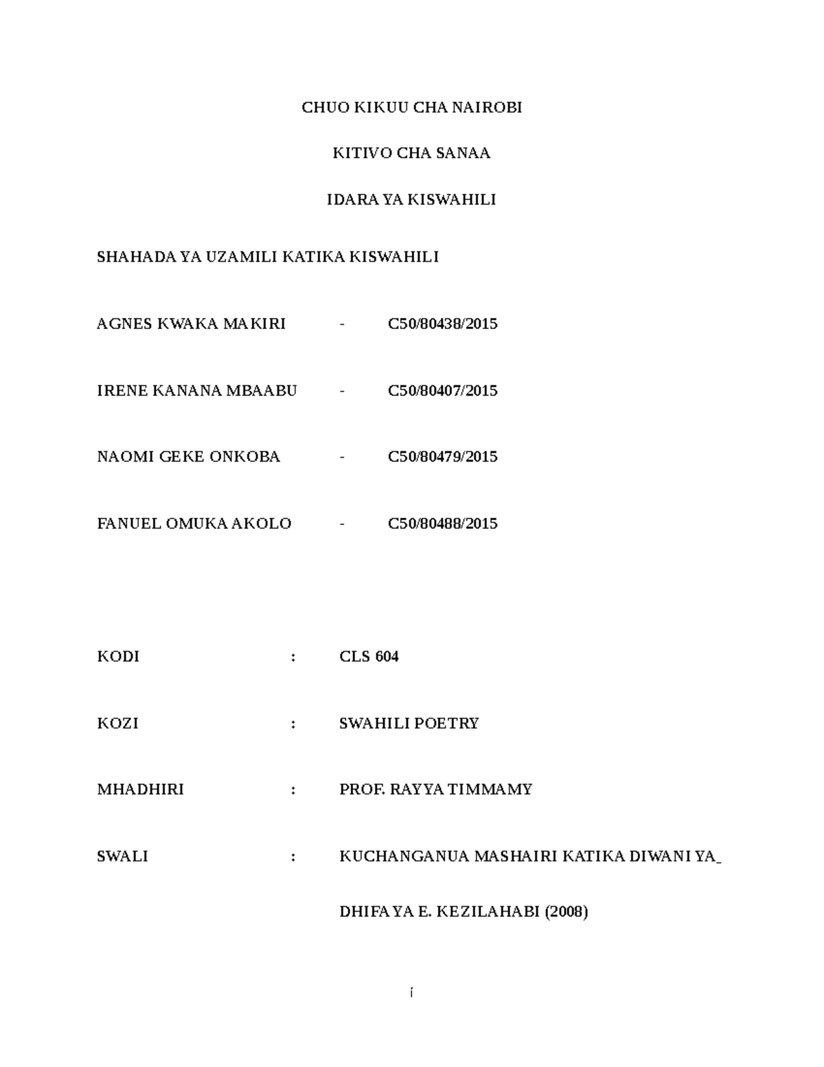 Dhifa edited - Mt. Iyaya - Education - MUT - Studocu