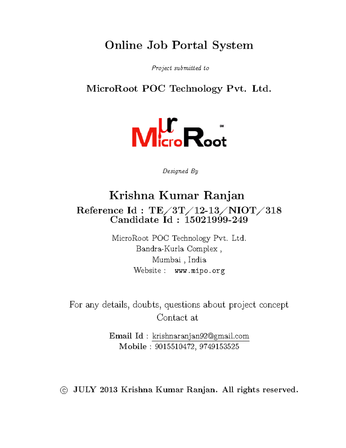 Jobportal-130815001657-phpapp 01 - Online Job Portal System Project ...