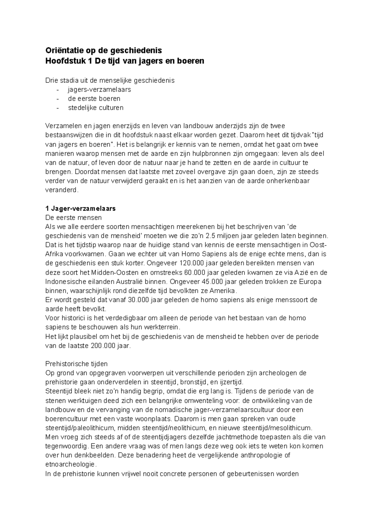 Orientatie op geschiedenis Hoofdstuk 1 - Oriëntatie op de geschiedenis ...