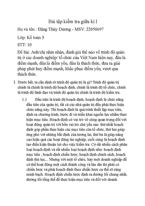 Thuyết trình công tác kiểm tra - Khái niệm, vai trò của kiểm tra Khái ...