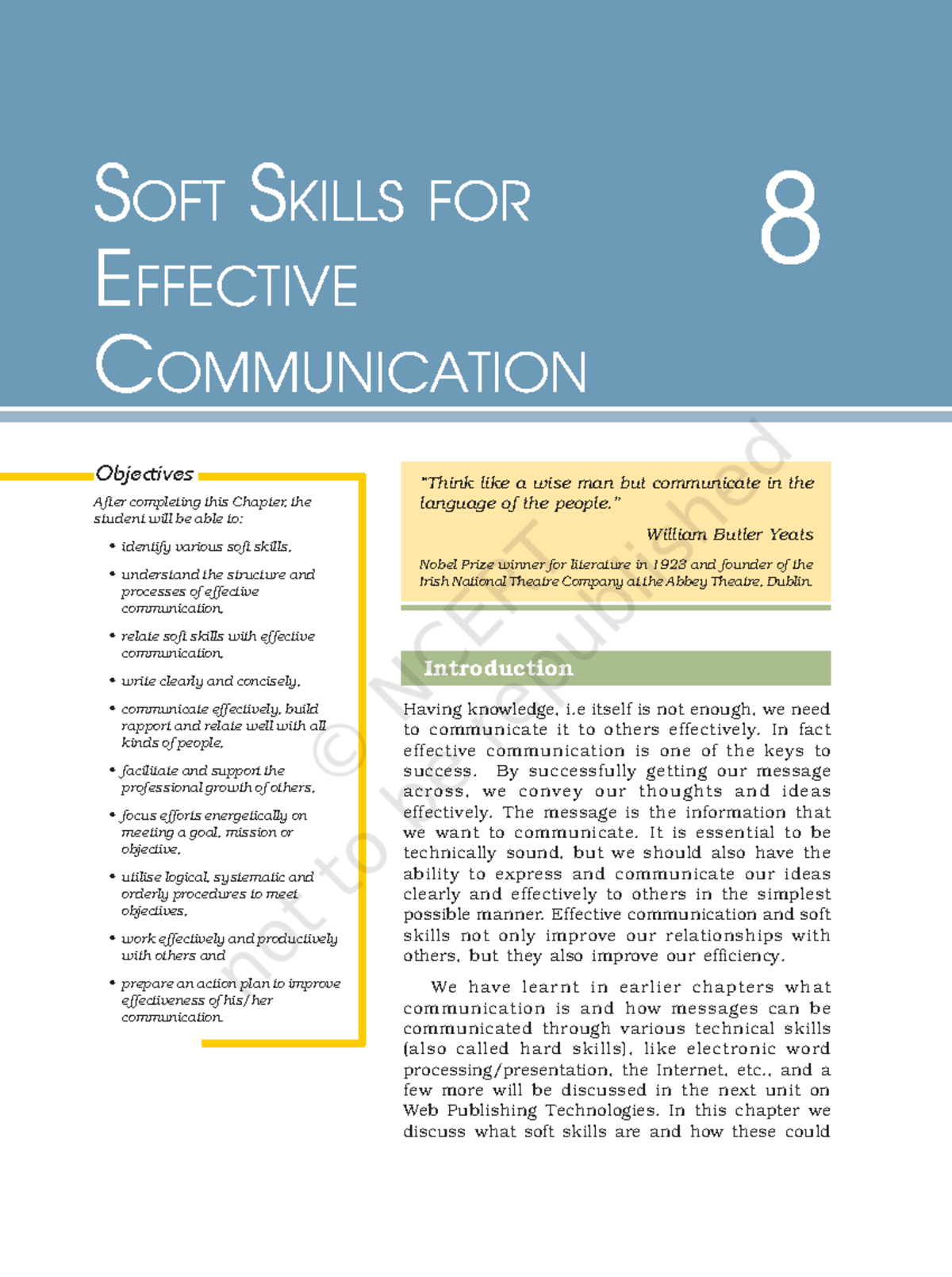 Comm skills ncert - COMM - SOFT SKILLS FOR EFFECTIVE COMMUNICATION ...