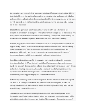 Art as a form of social commentary - Art has been a tool for ...