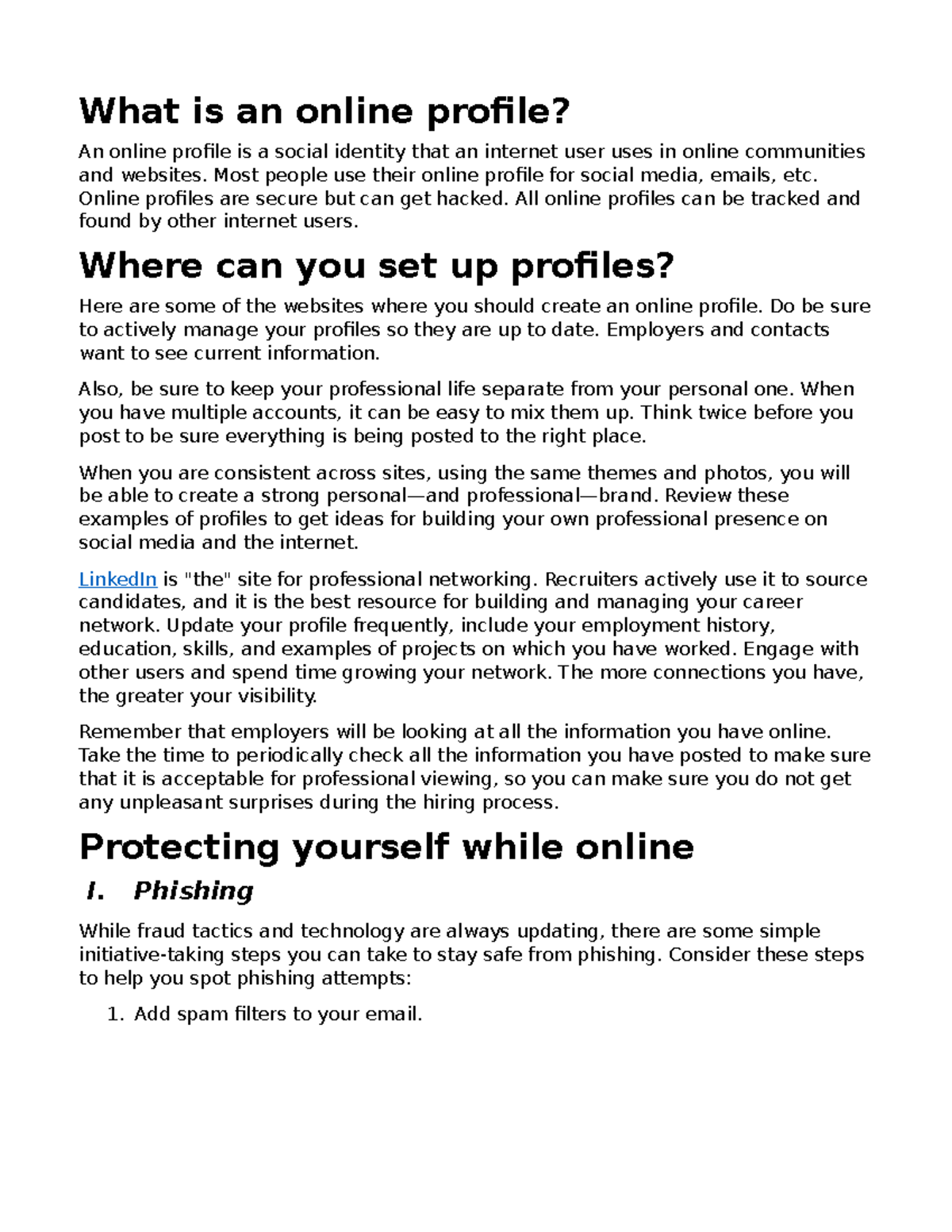 Online profile - dfgfd - What is an online profile? An online profile ...