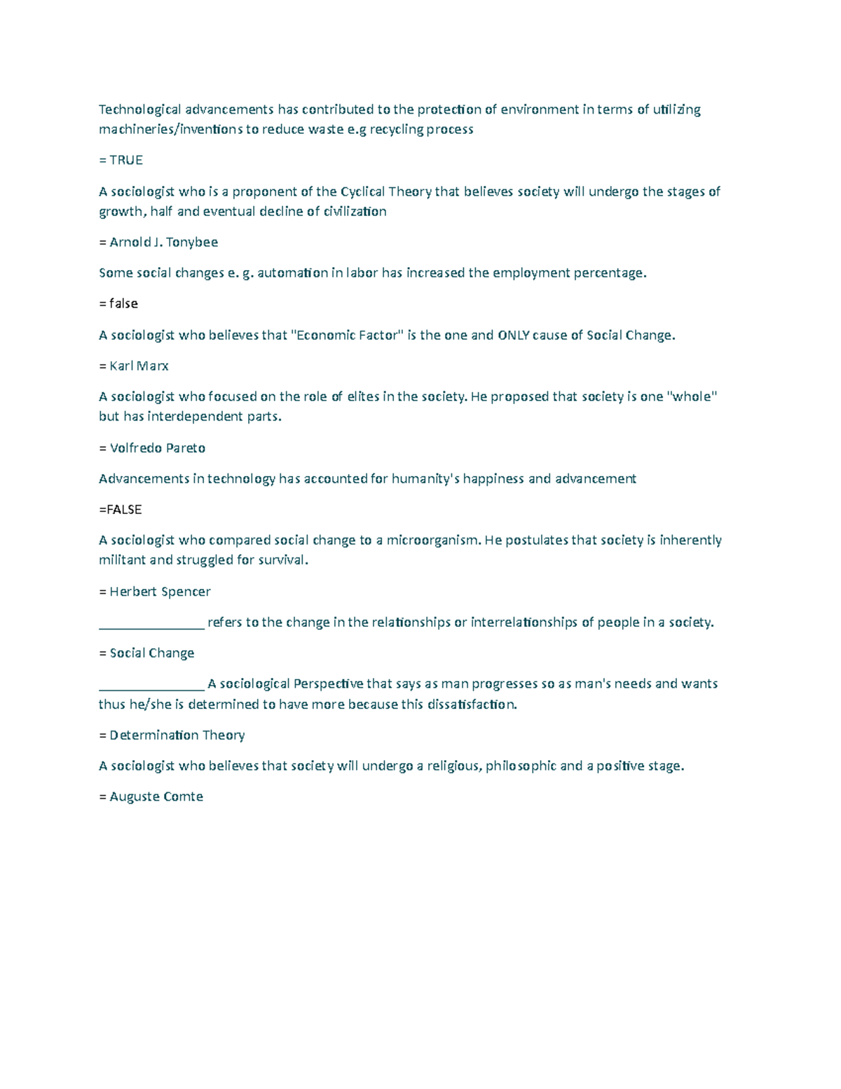 Midterm quiz all answer - Technological advancements has contributed to ...