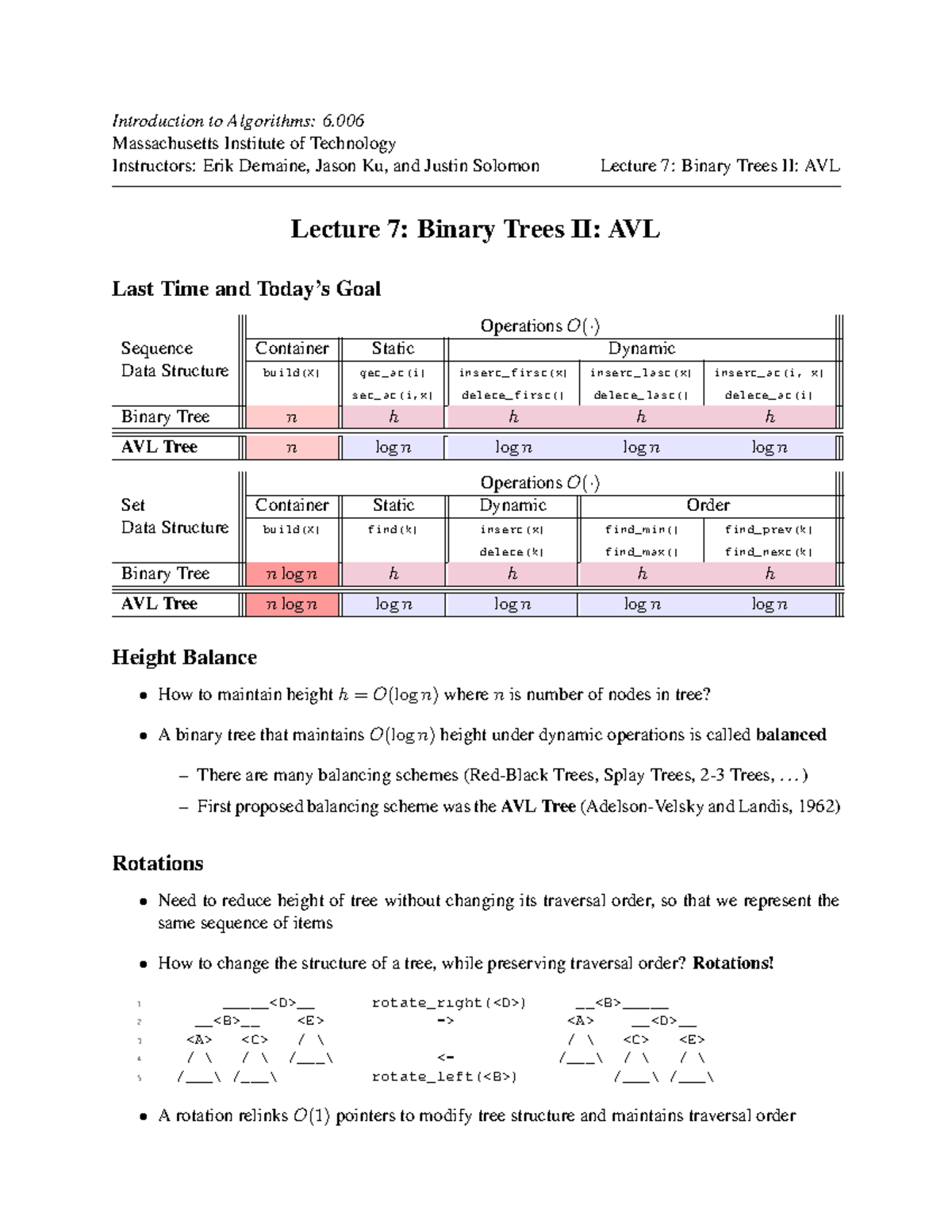 Lecture 7 - N/A - Introduction to Algorithms: 6. Massachusetts Institute of Technology ...