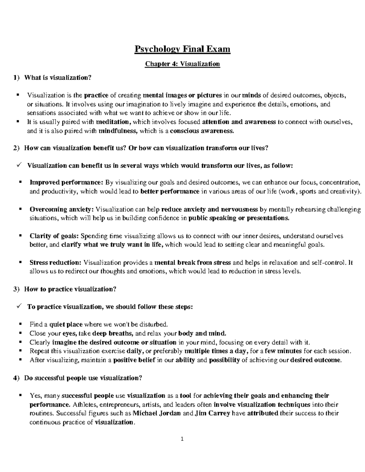 Psychology Final Exam - Revision - Psychology Final Exam Chapter 4 ...