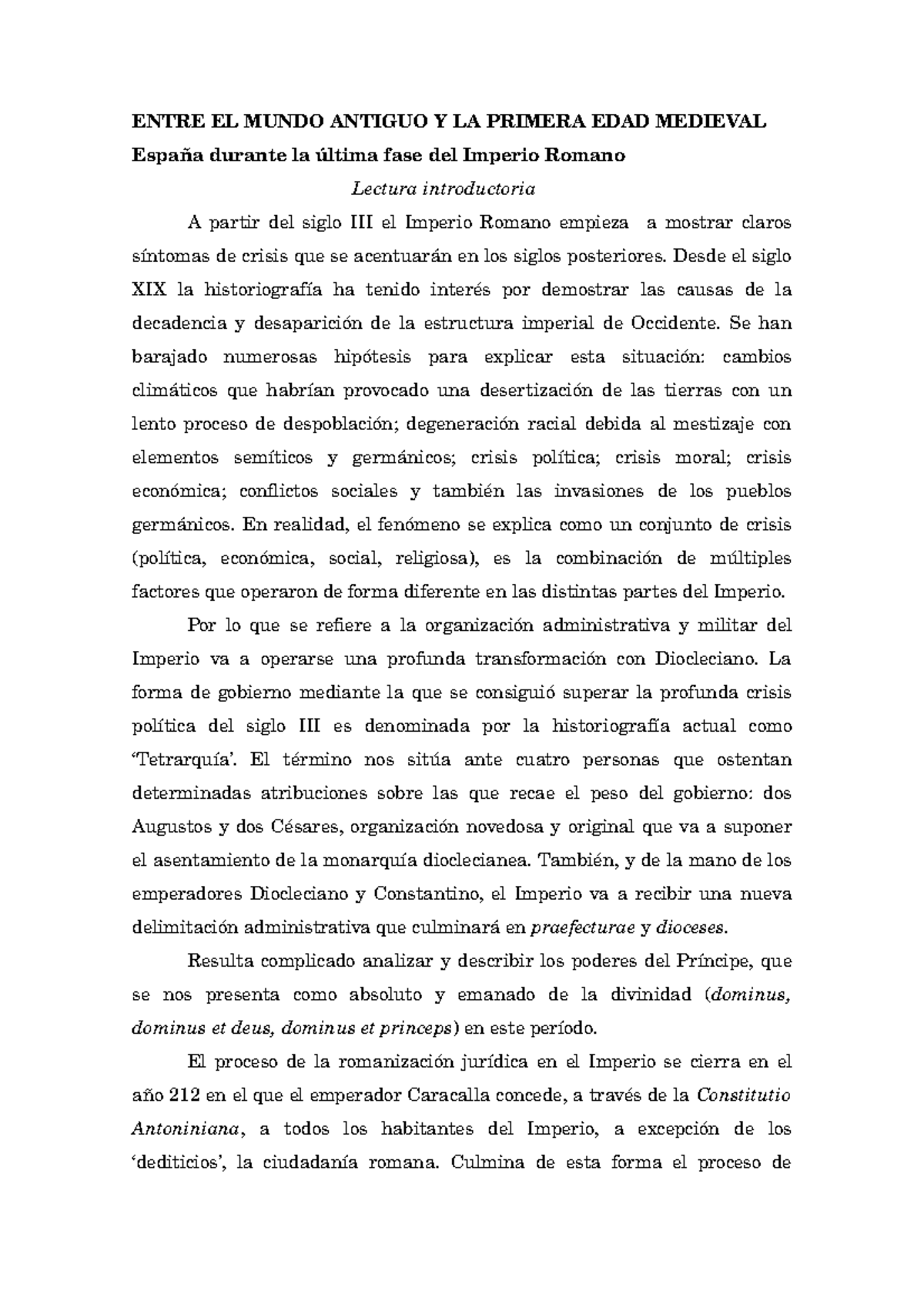 Lectura introductoria (bajo imperio) ji bijh jk - ENTRE EL MUNDO ...