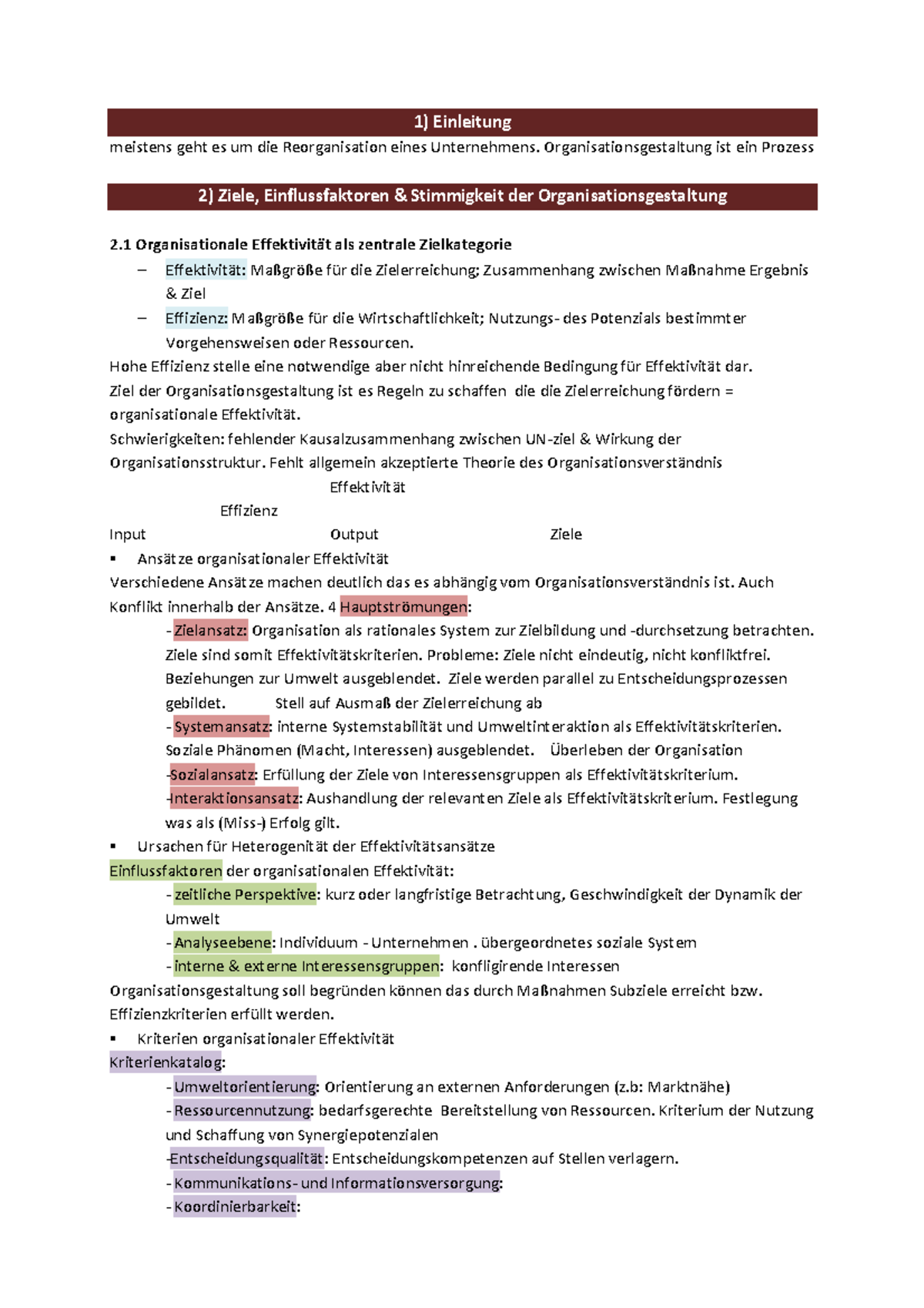 Zusammenfassung KE2 NEU - Warning: TT: undefined function: 22 1) Einleitung meistens geht es um ...