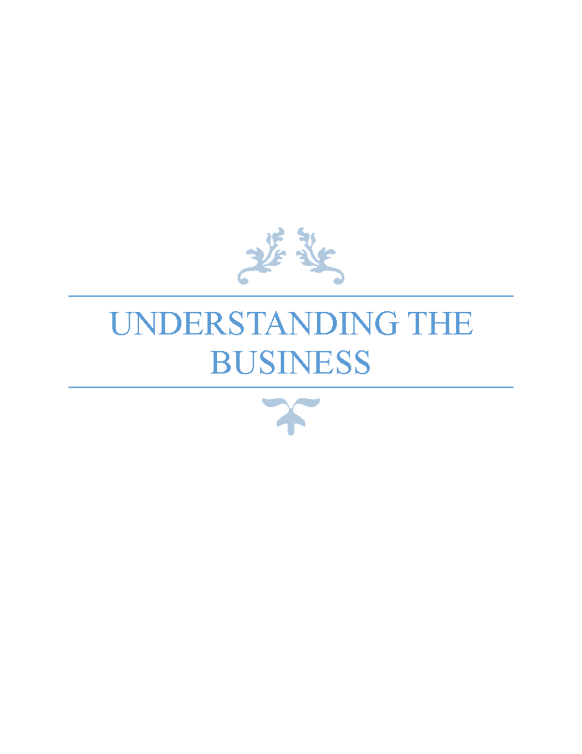 Understanding business - UNDERSTANDING THE BUSINESS Contents - Studocu