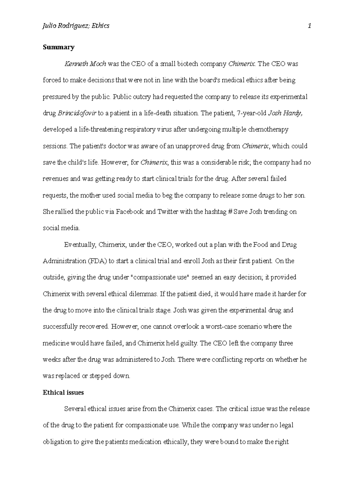 Order 1743969 - GGGGGG FF - Summary Kenneth Moch was the CEO of a small ...