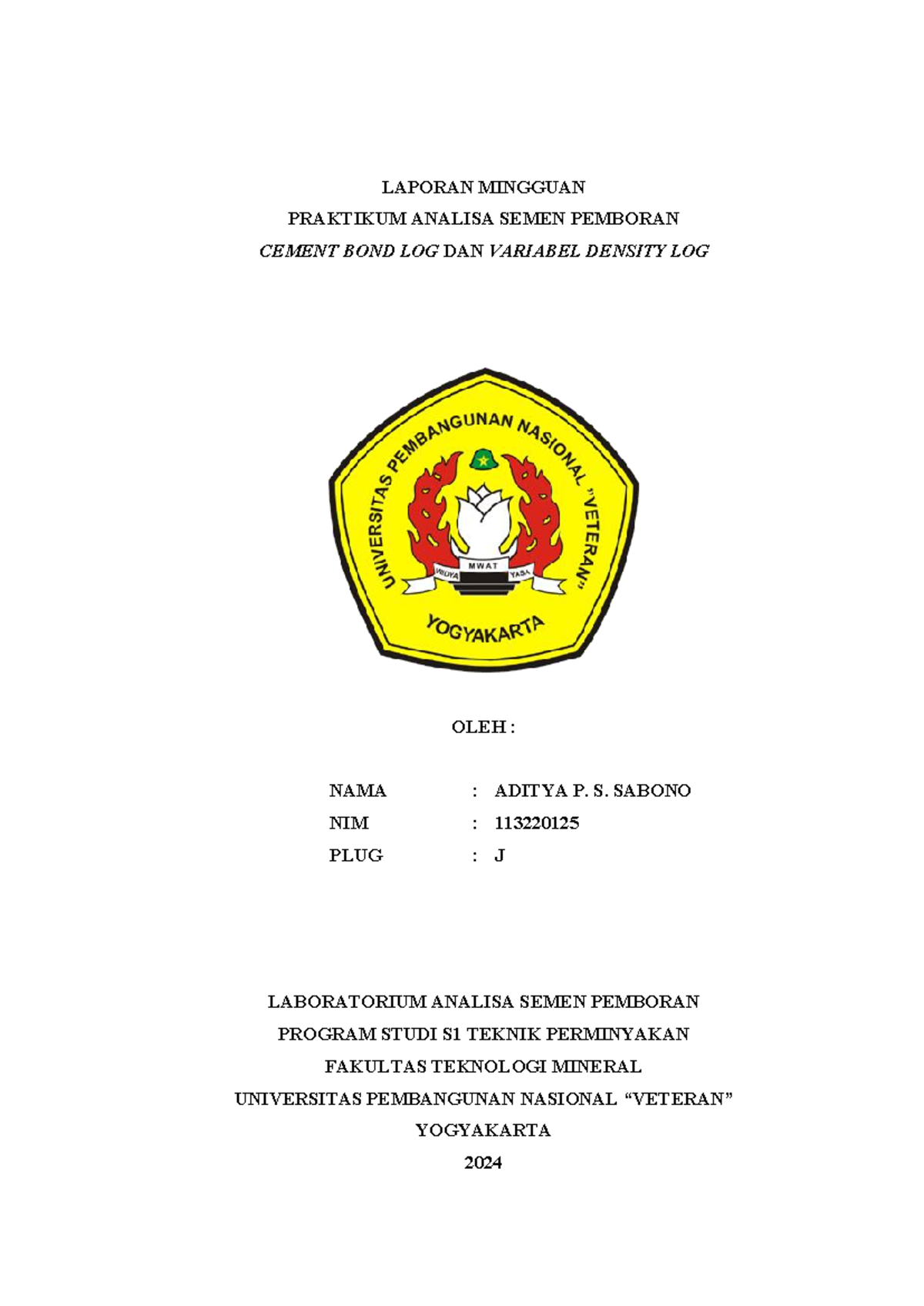 Lapming ASP CBL VDL - cement bond log dan variabel density log ...