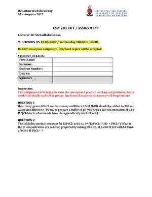 1. Exam Questions Combined with Examples Answers - CMY 283 - Studocu