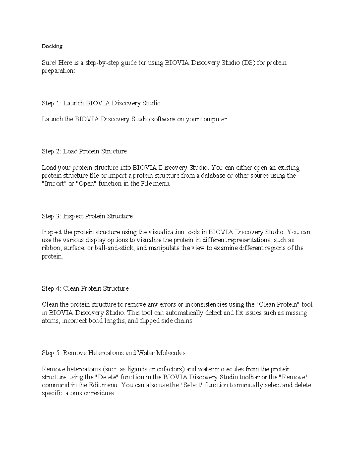 Docking - SHORT ESSAY - Docking Sure! Here is a step-by-step guide for ...