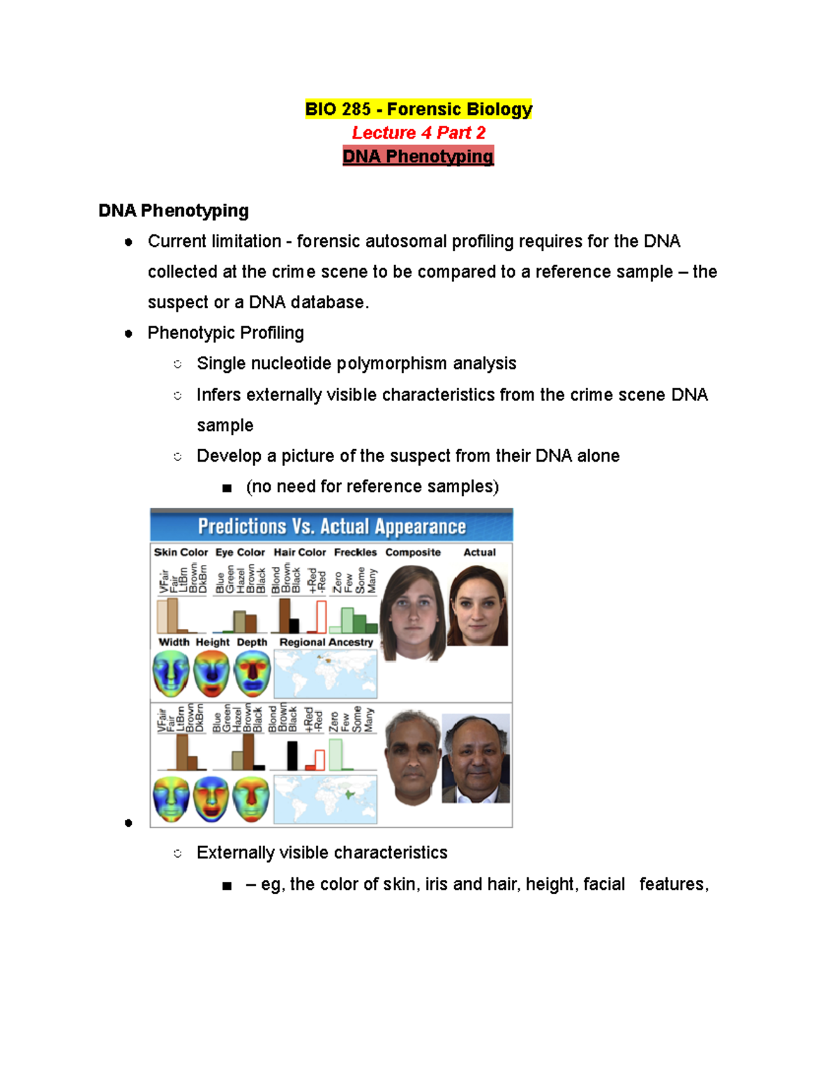 BIO 285 Lecture 4 Part 2 - Spring 2020 - BIO 285 - Forensic Biology ...