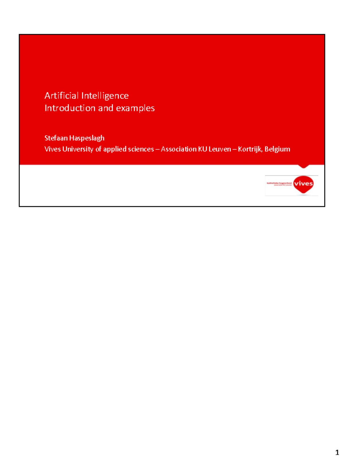 Topic 1 - AI - introduction - notes - Artificial Intelligence ...