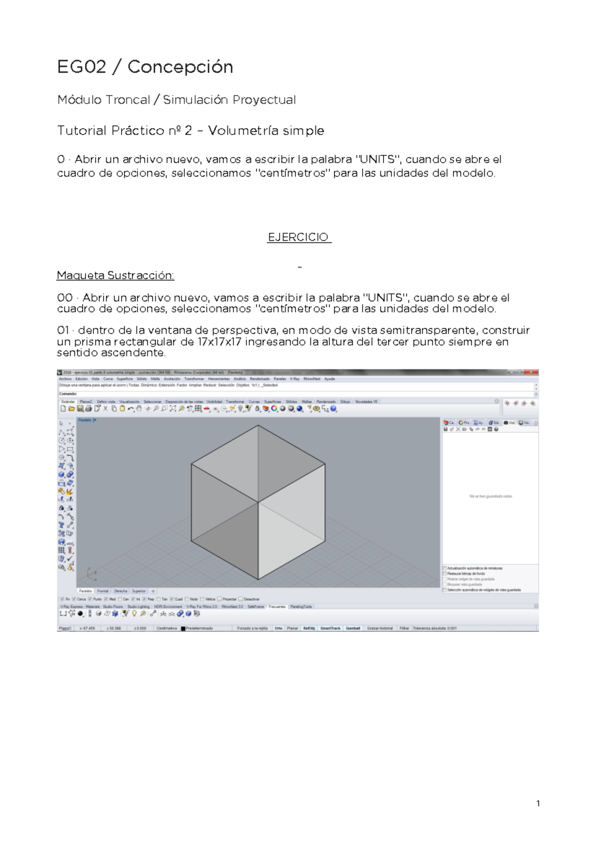 EG2 2020 · ej02 · volumetría simple · tutorial modelado - EG02 ...