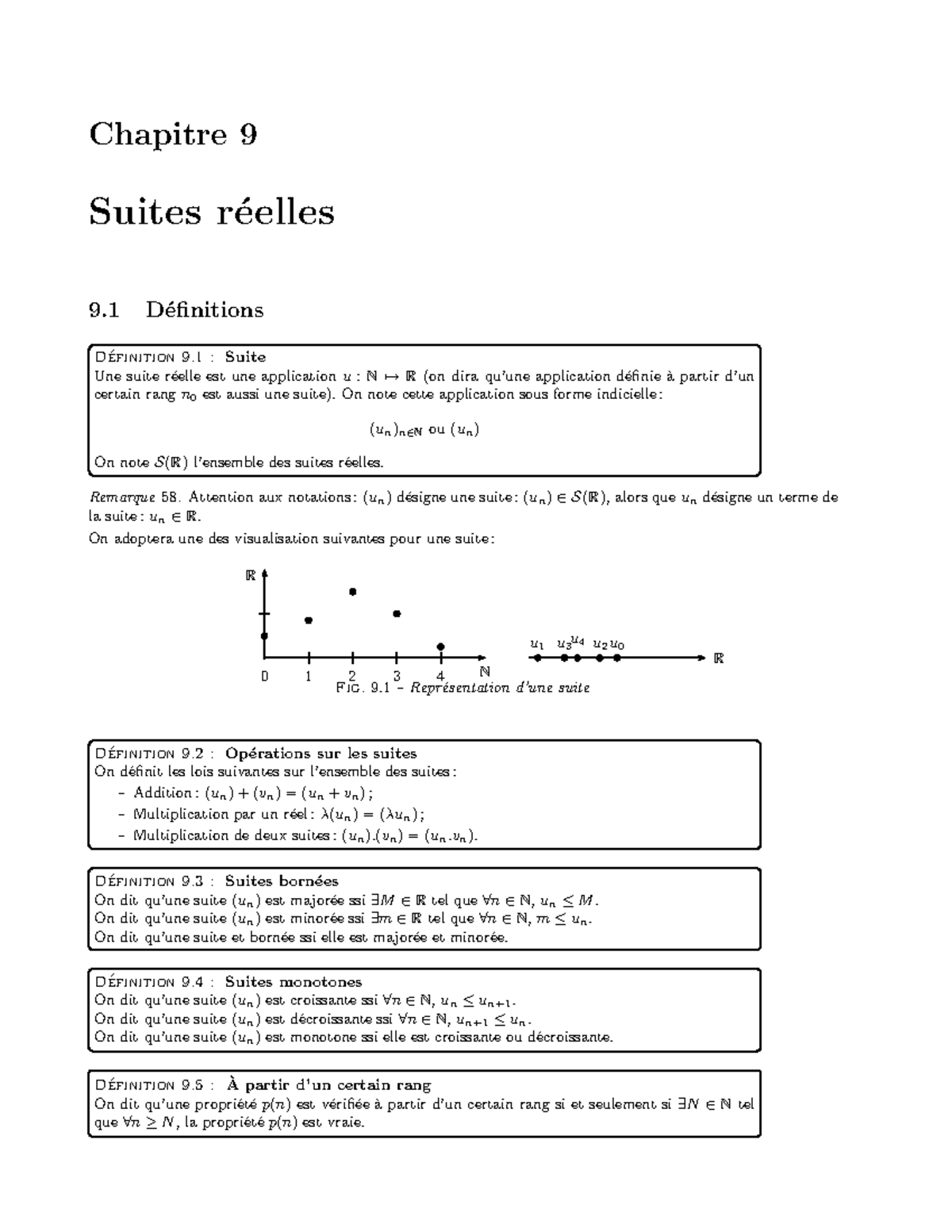 Suites-relles - Suites-relles - Chapitre 9 Suites r ́eelles 9 D ...