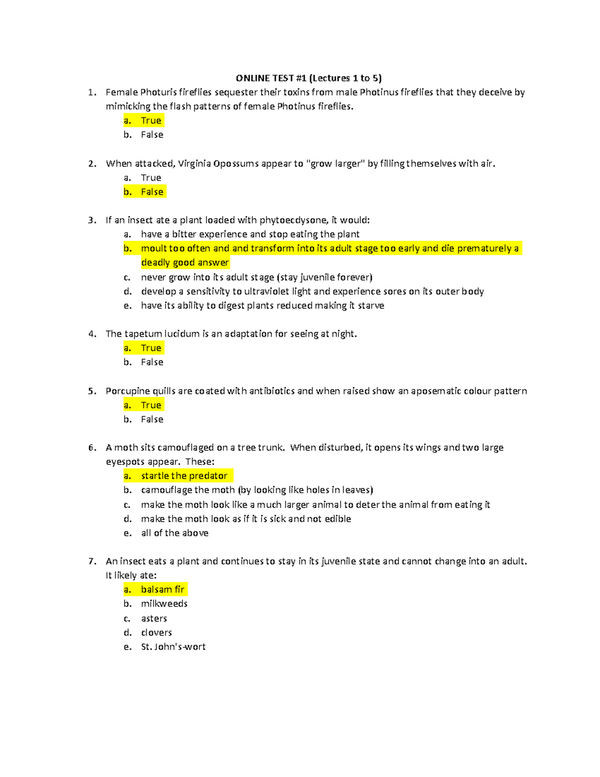 Online Tests - Practice Questions - ONLINE TEST #1 (Lectures 1 to 5 ...