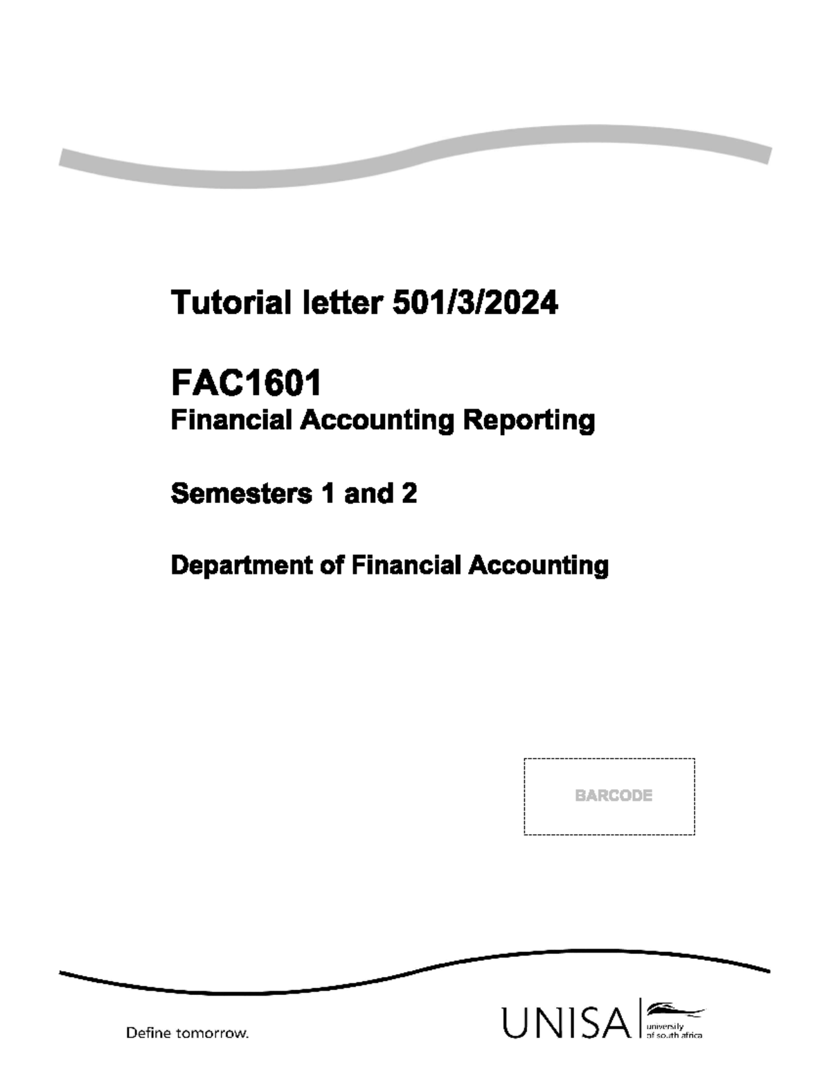 FAC1601 - FAC1601 - Studocu