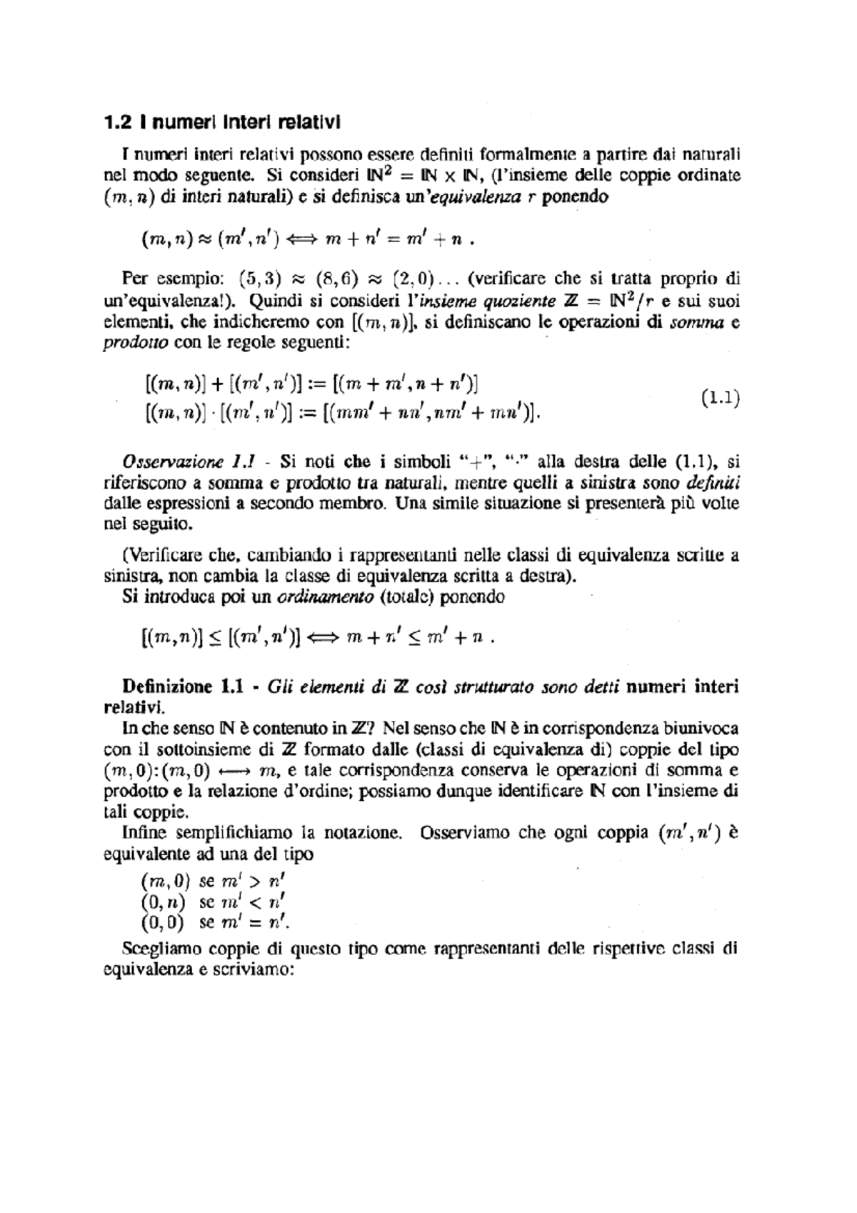 Numeri interi relativi - 1 I numerl Inter! relatlvi I numeri intari ...