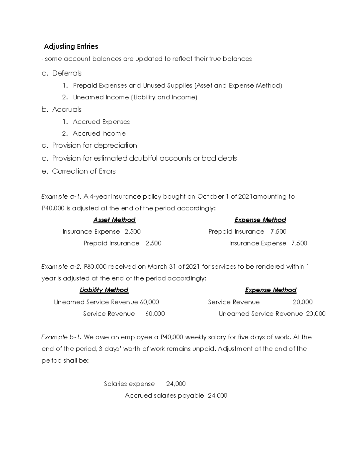 Adjusting-Entries - 5th Step in the Accounting Process - Adjusting ...