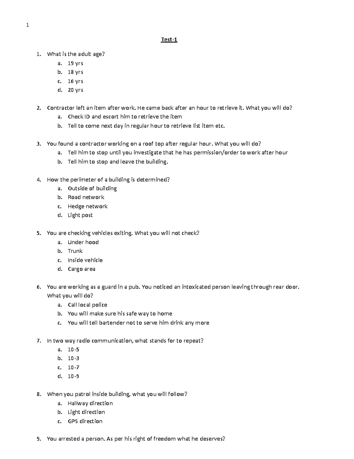 Practice Quiz 4 practice problem for math - Test- What is the adult age ...