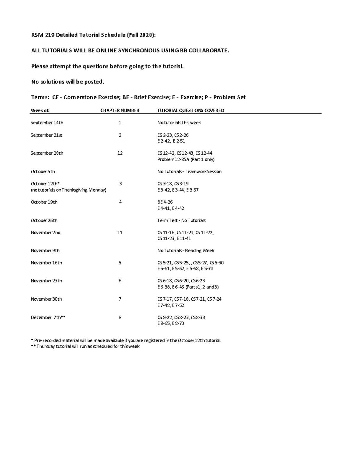 Sample/practice exam 1 February 2017, questions and answers - RSM 219 ...