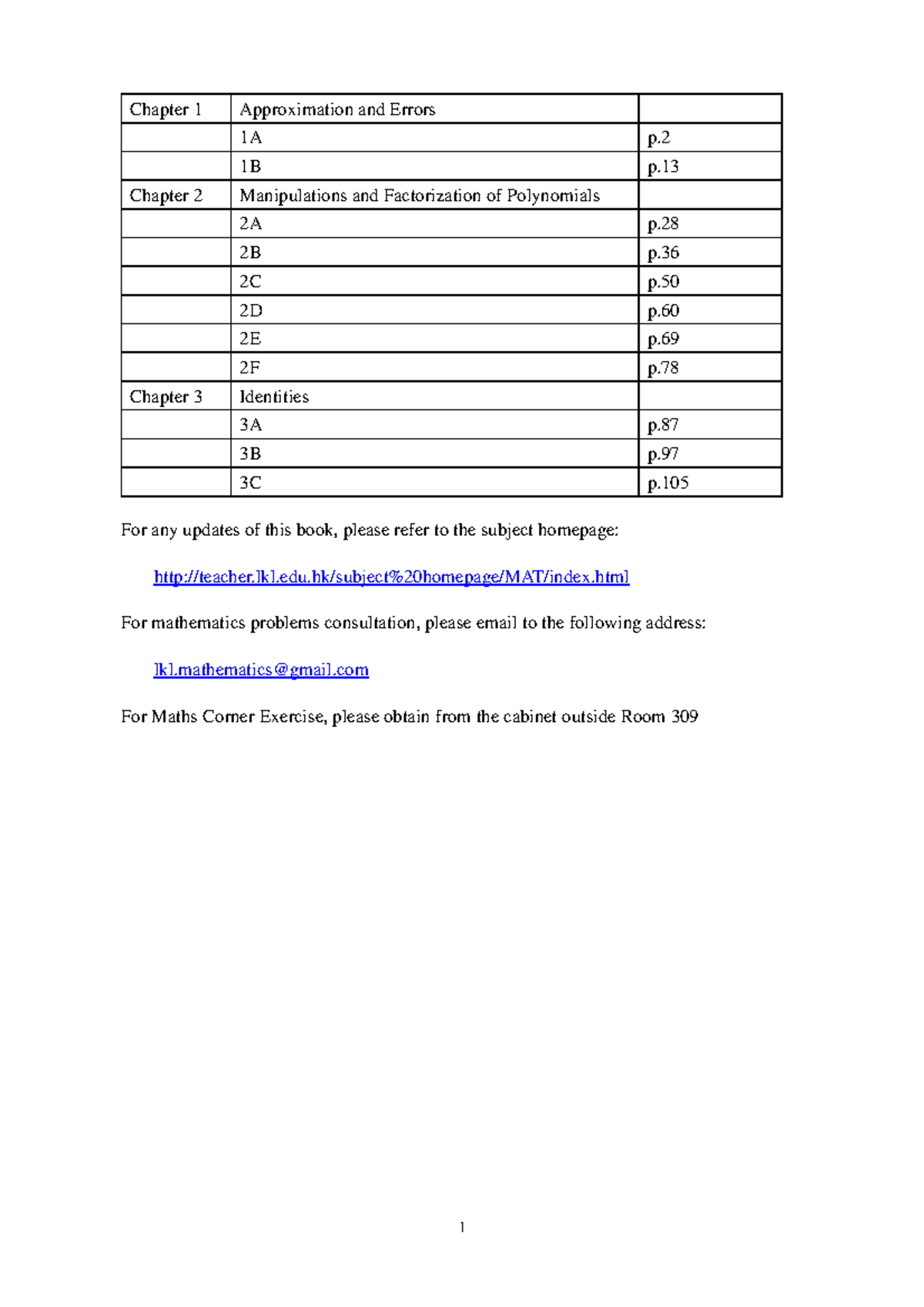 F2A 1 - Calculus for Engineers (MATH1510) - Edit - Chapter 1 Approximation and Errors 1A p. 1B p ...