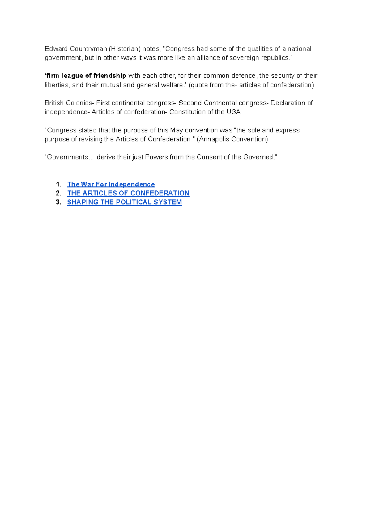 History Revolutions- American Revolution Unit 3 AOS2 - Edward ...
