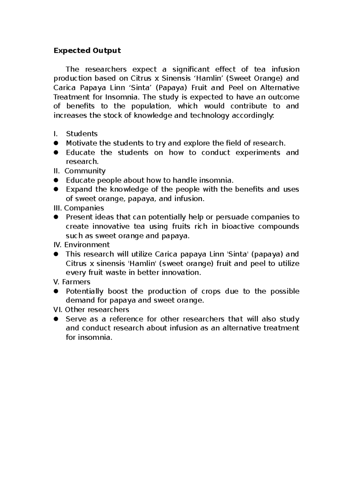 Expected-output - Expected Output The researchers expect a significant ...