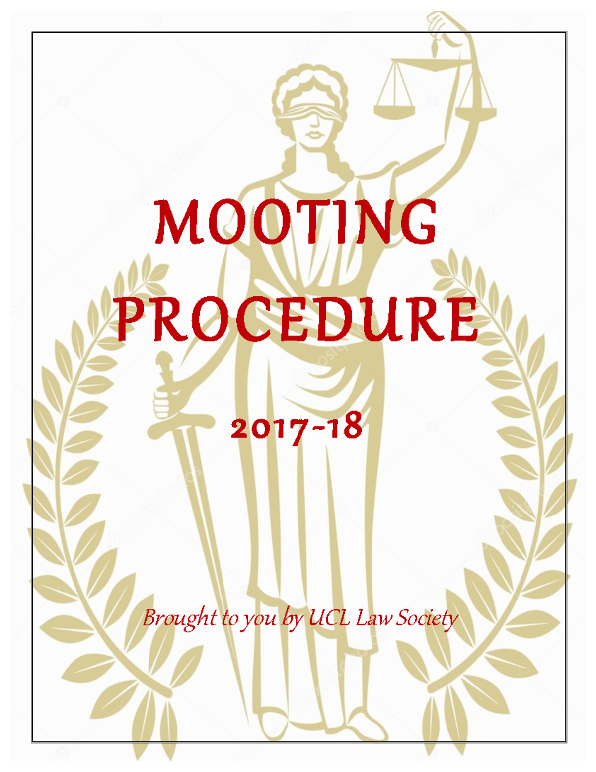 Mooting Procedure Guide - LAWS10032 - Manchester - Studocu