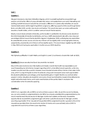 Unit 5 - unit 5 assignment - Unit 5 Exploring the Structure and ...