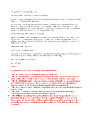 4. CD Schedules table - all the requirements for CDs pha221 - Schedule ...