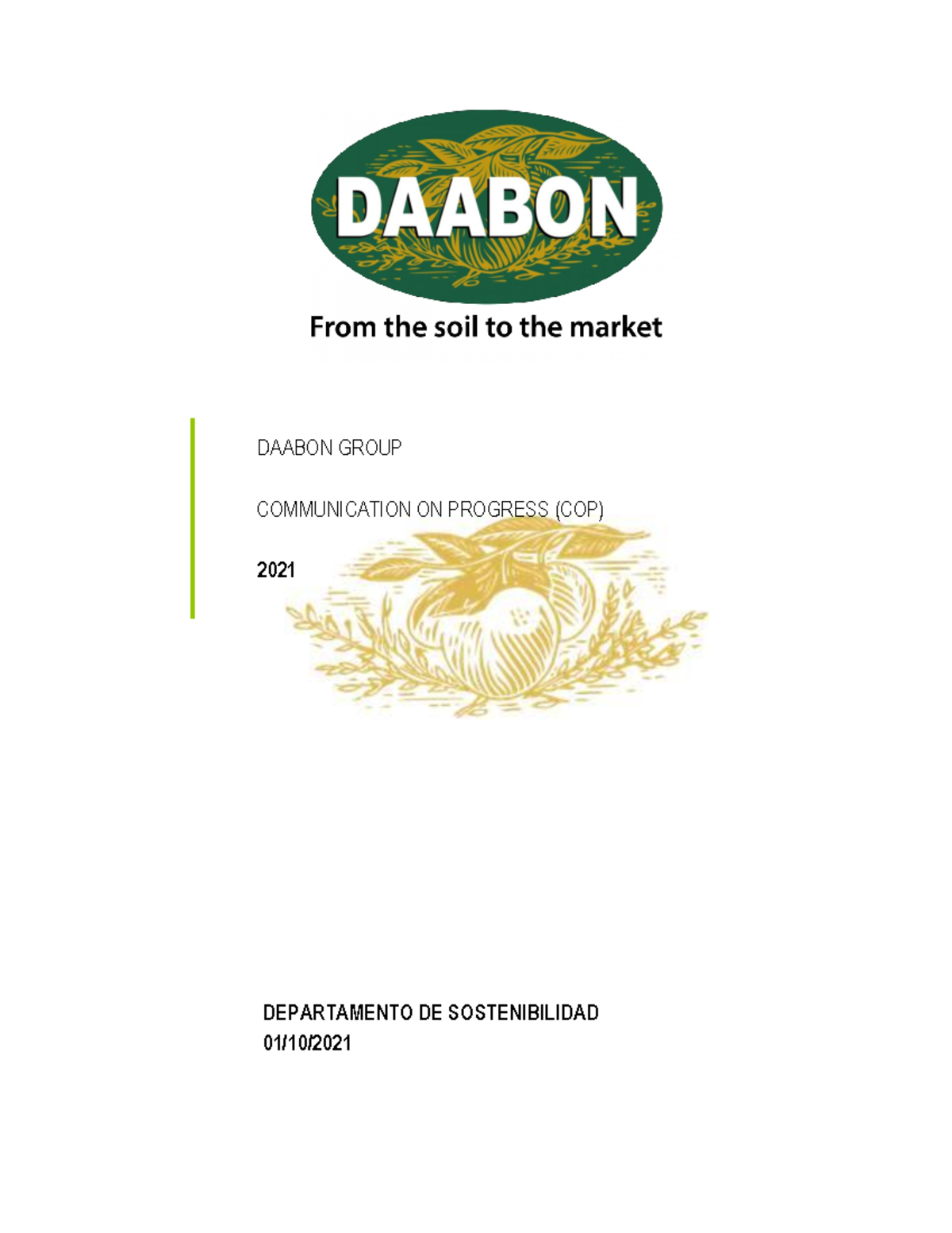 Daabon Group COP 1 10 2021 E - DAABON GROUP COMMUNICATION ON PROGRESS ...