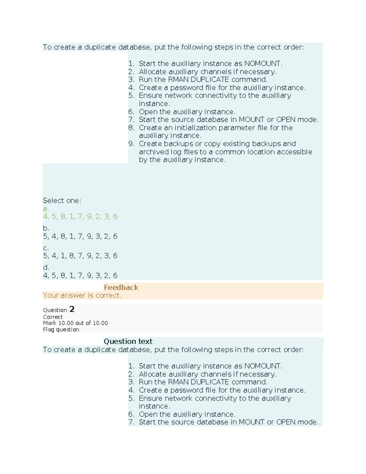 Ugrd It6203a Advanced Database Management Systems Midterm Lab Exam To Create A Duplicate