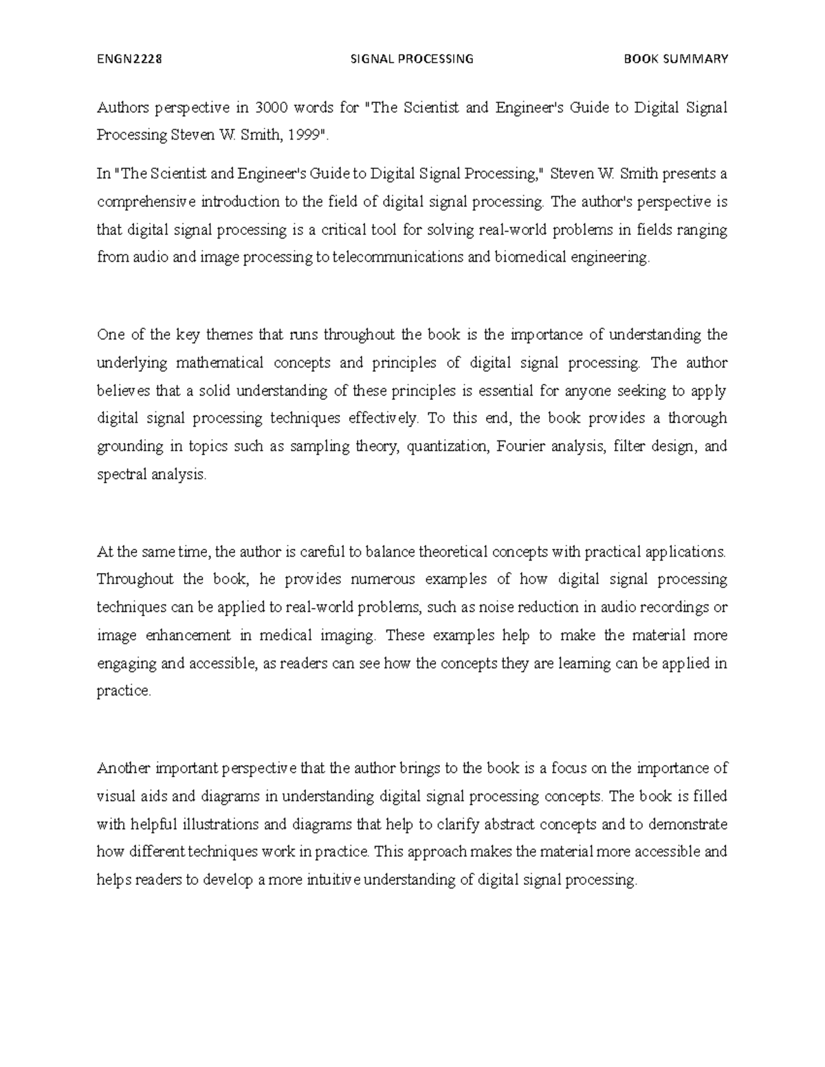 Authors perspective in for The Scientist and Engineer's Guide to ...